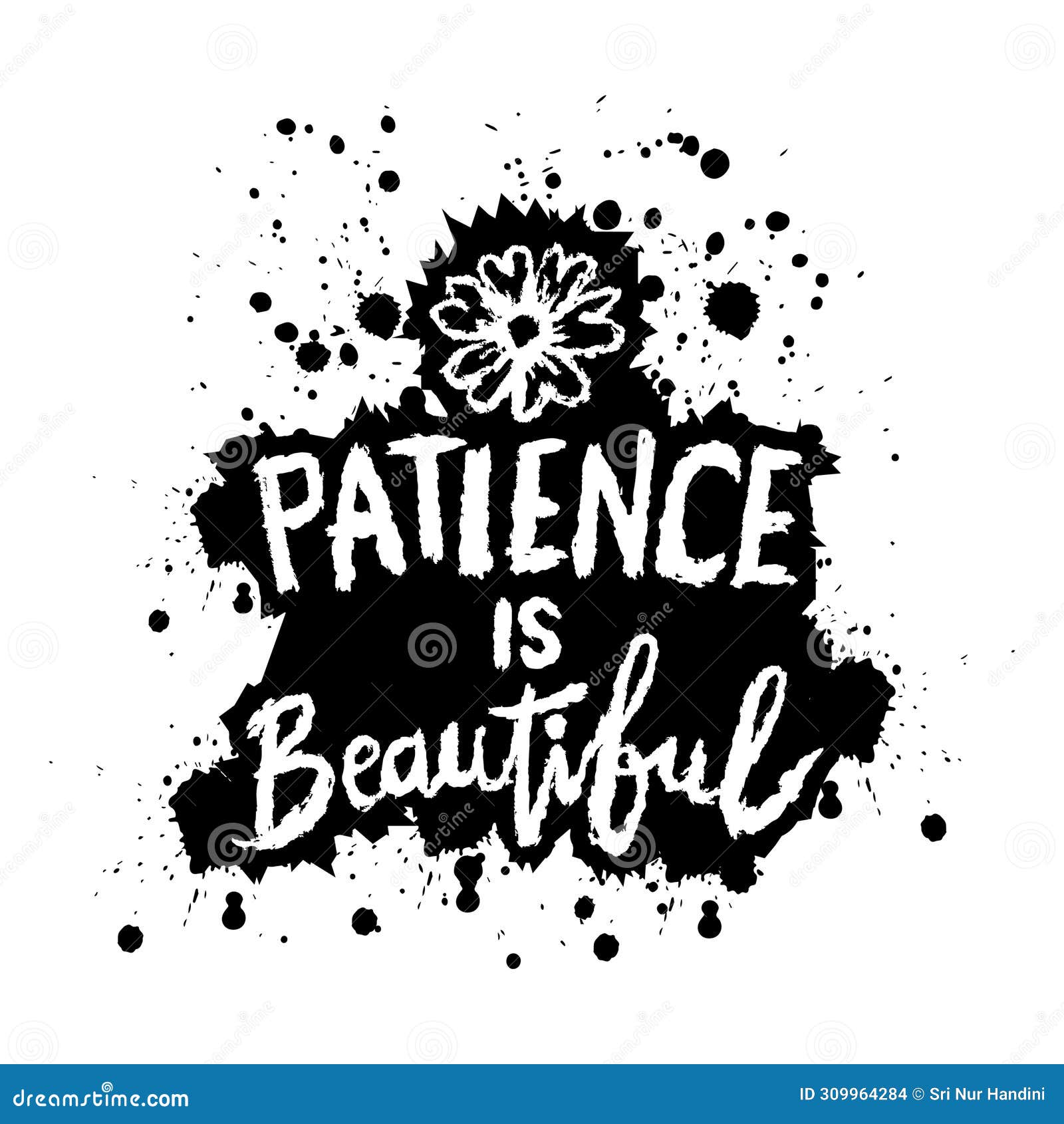 Patience is Beautiful. Hand Drawn Lettering. Islamic Quote Stock Vector ...