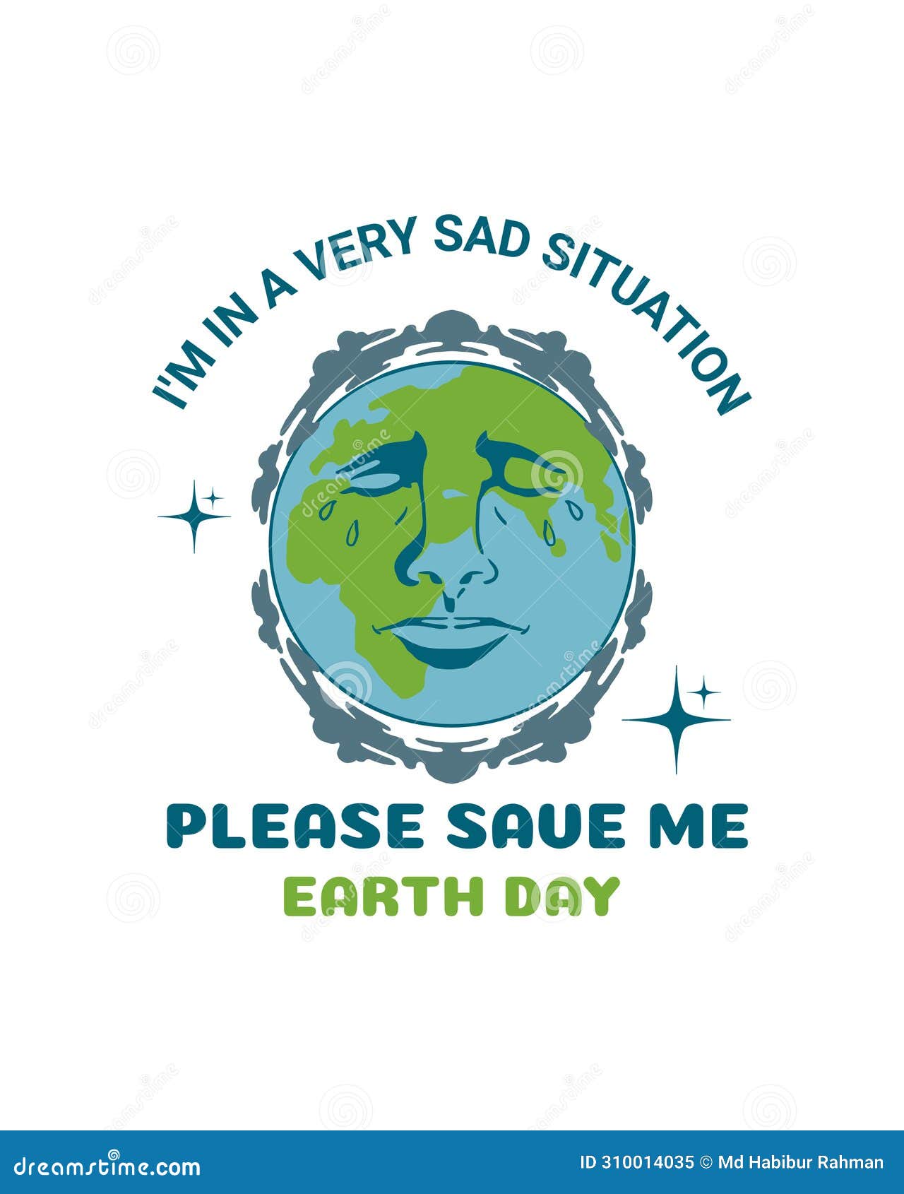 Earth Day T-Shirt Design Vector Art Stock Vector - Illustration of ...