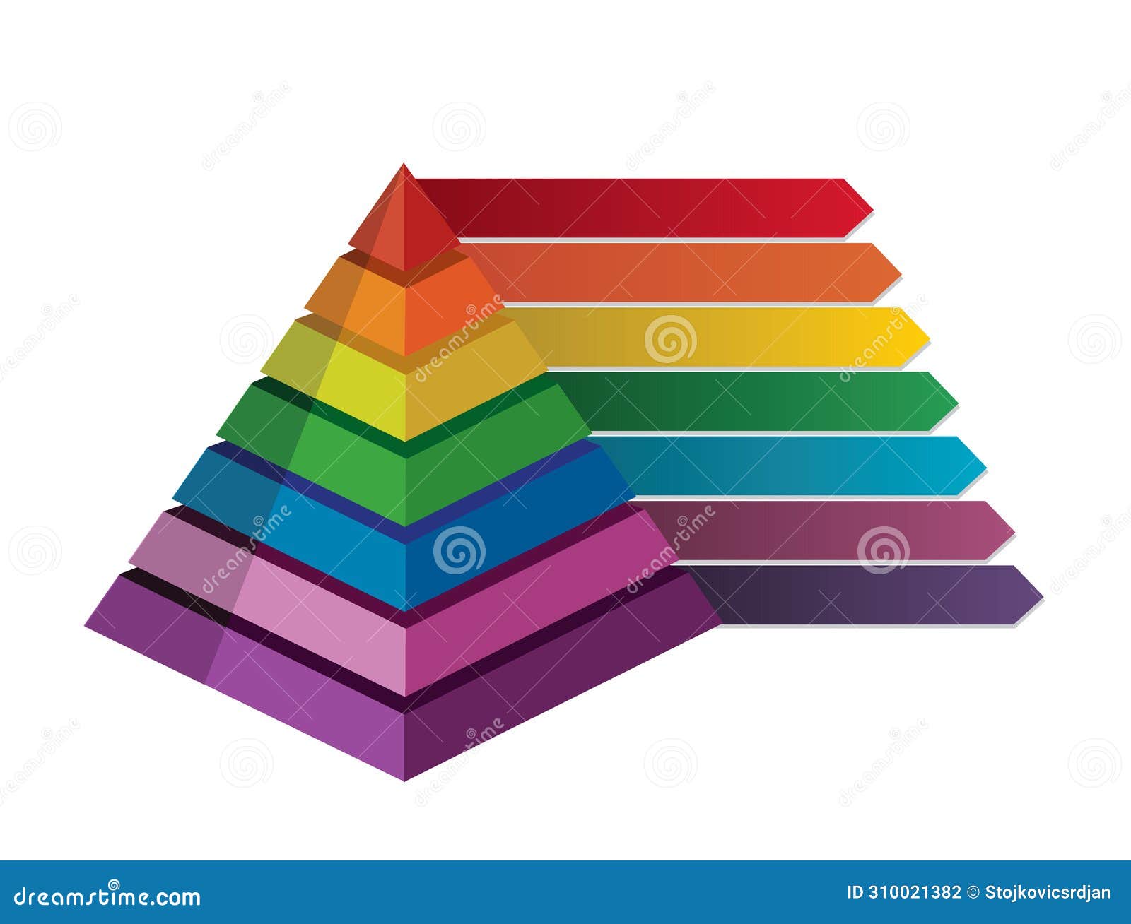 3d Infographics Pyramid Of Cubes Chart. Cartoon Vector | CartoonDealer ...