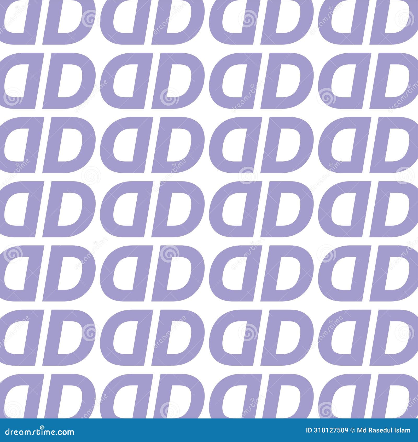 Seamless Pattern with Letters D. Vector Illustration. Stock Vector ...