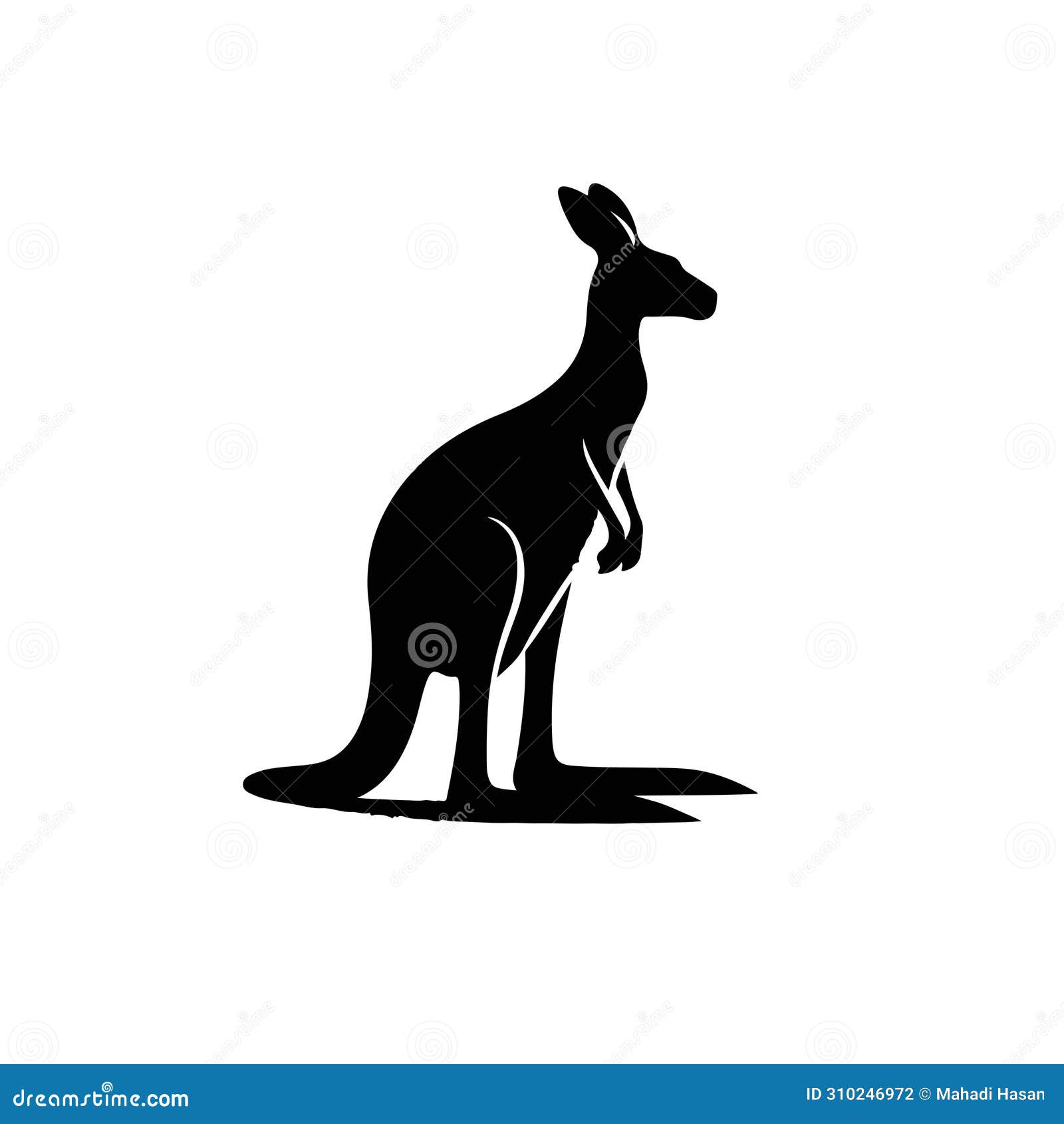 Set of kangaroo silhouette stock illustration. Illustration of baby ...
