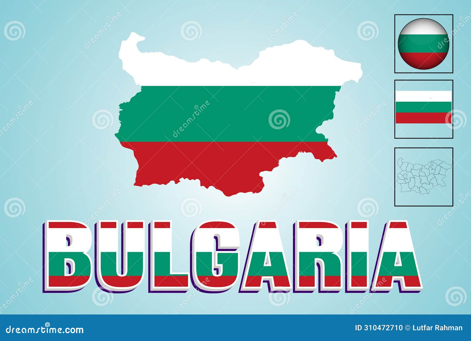 Bulgaria Flag and Map in Vector Illustration Stock Vector ...