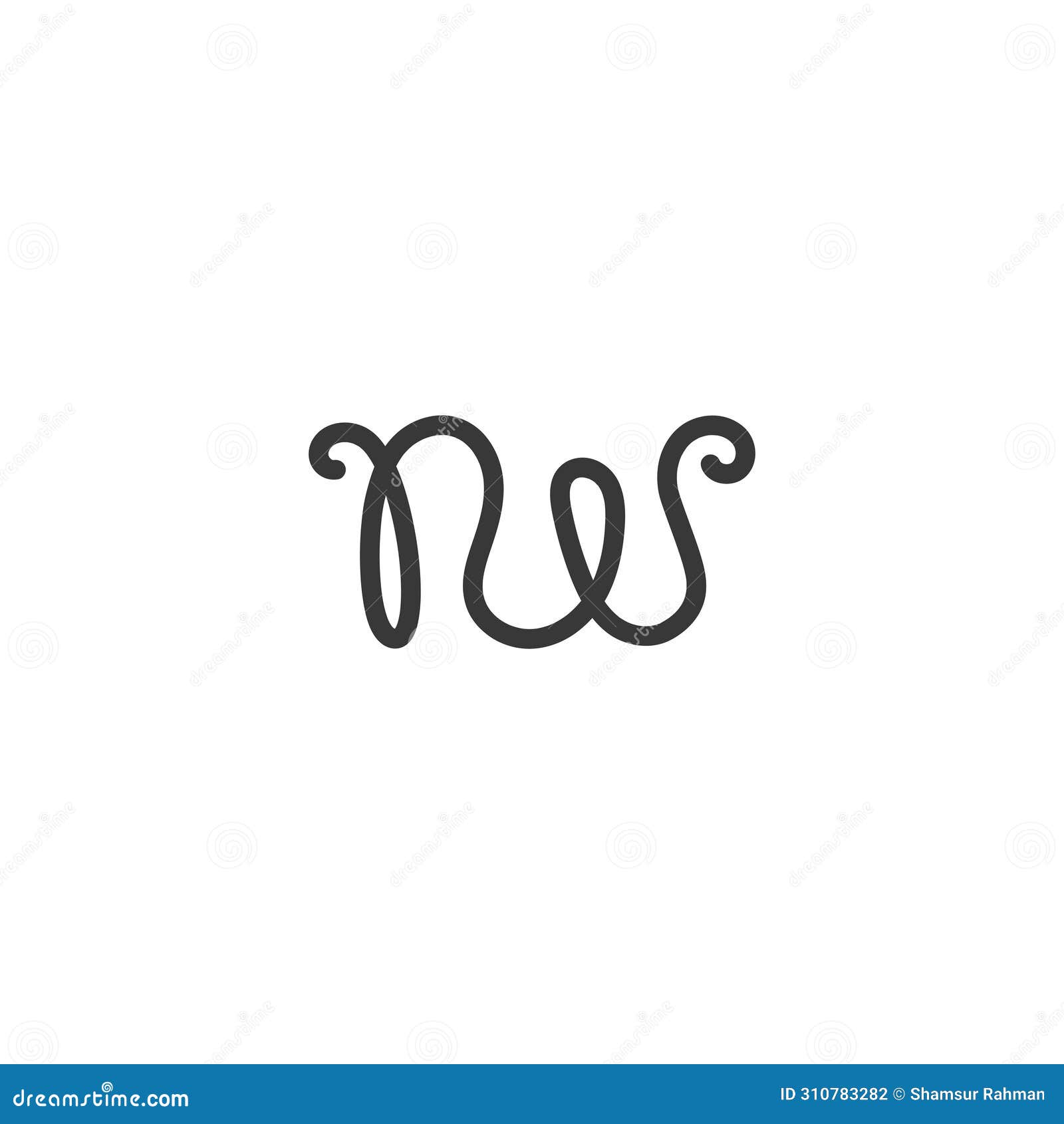 Alphabet Initials Logo WN, NW, W and N Stock Vector - Illustration of ...