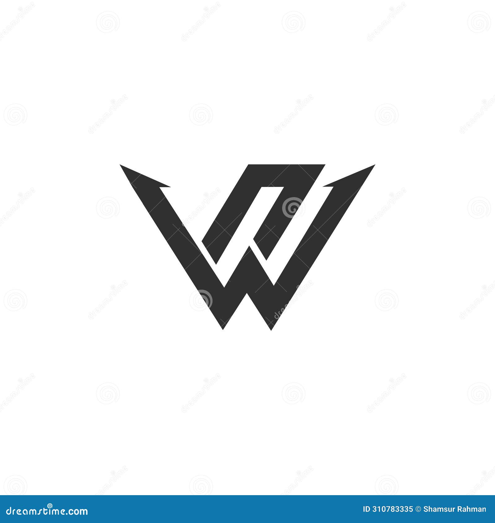 Alphabet Initials Logo WN, NW, W and N Stock Vector - Illustration of ...