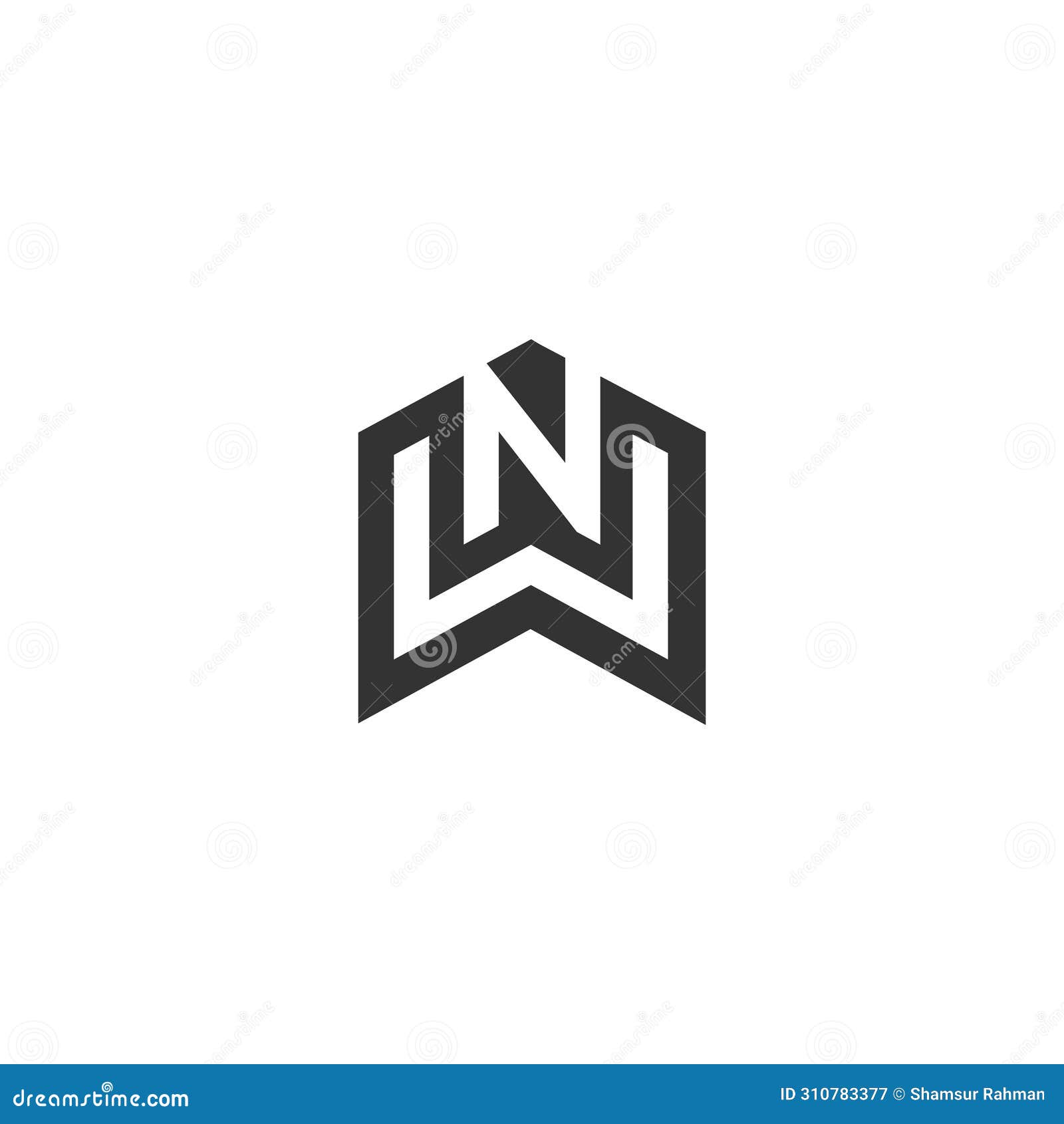 Alphabet Initials Logo WN, NW, W and N Stock Vector - Illustration of ...
