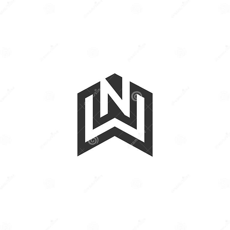 Alphabet Initials Logo WN, NW, W and N Stock Vector - Illustration of ...