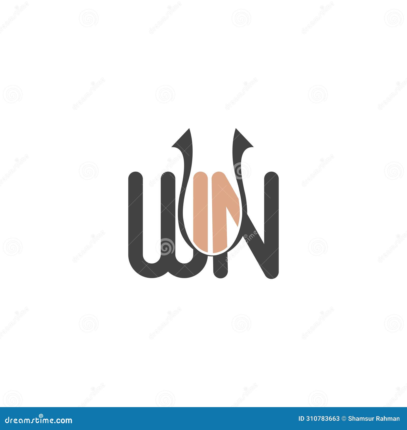Alphabet Initials Logo WN, NW, W and N Stock Vector - Illustration of ...