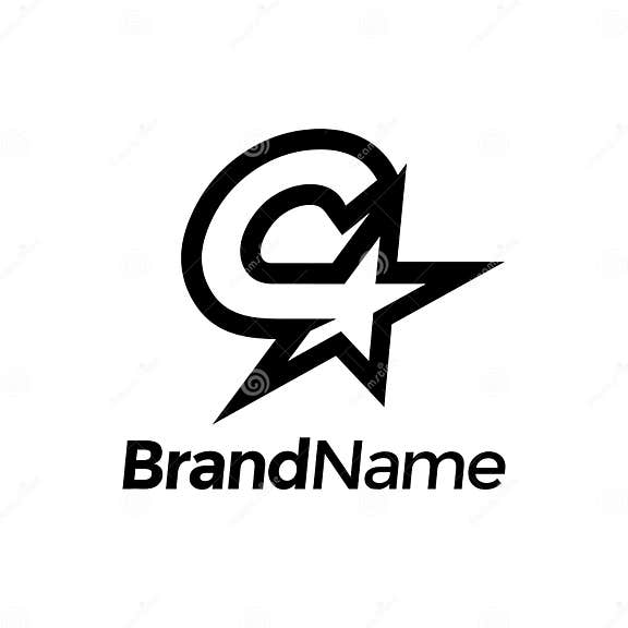 Modern and Stylist Initial C Star Logo Stock Vector - Illustration of ...