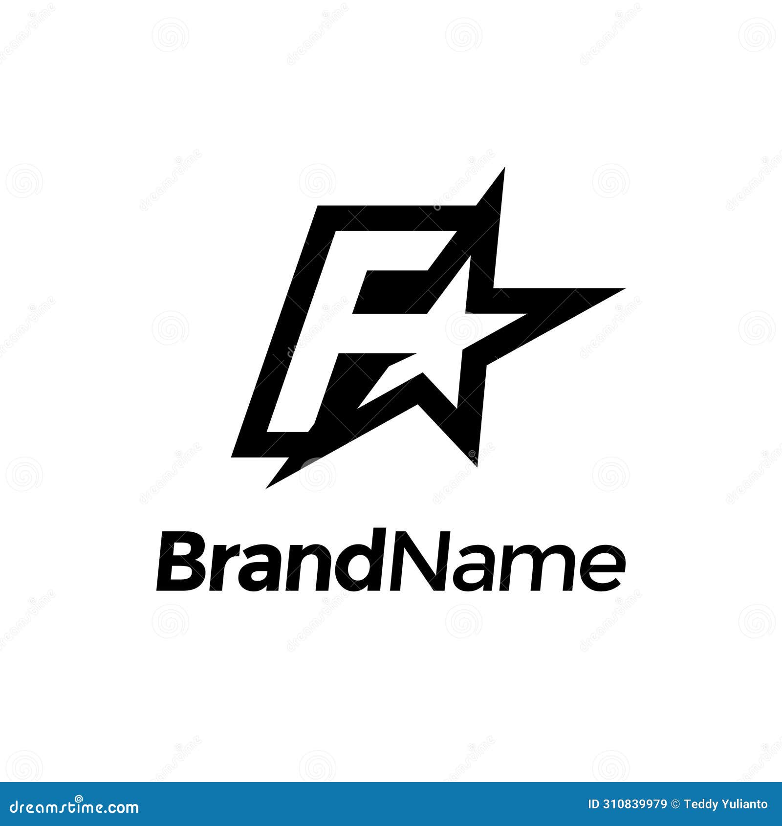 Modern and Stylist Initial F Star Logo Stock Vector - Illustration of ...
