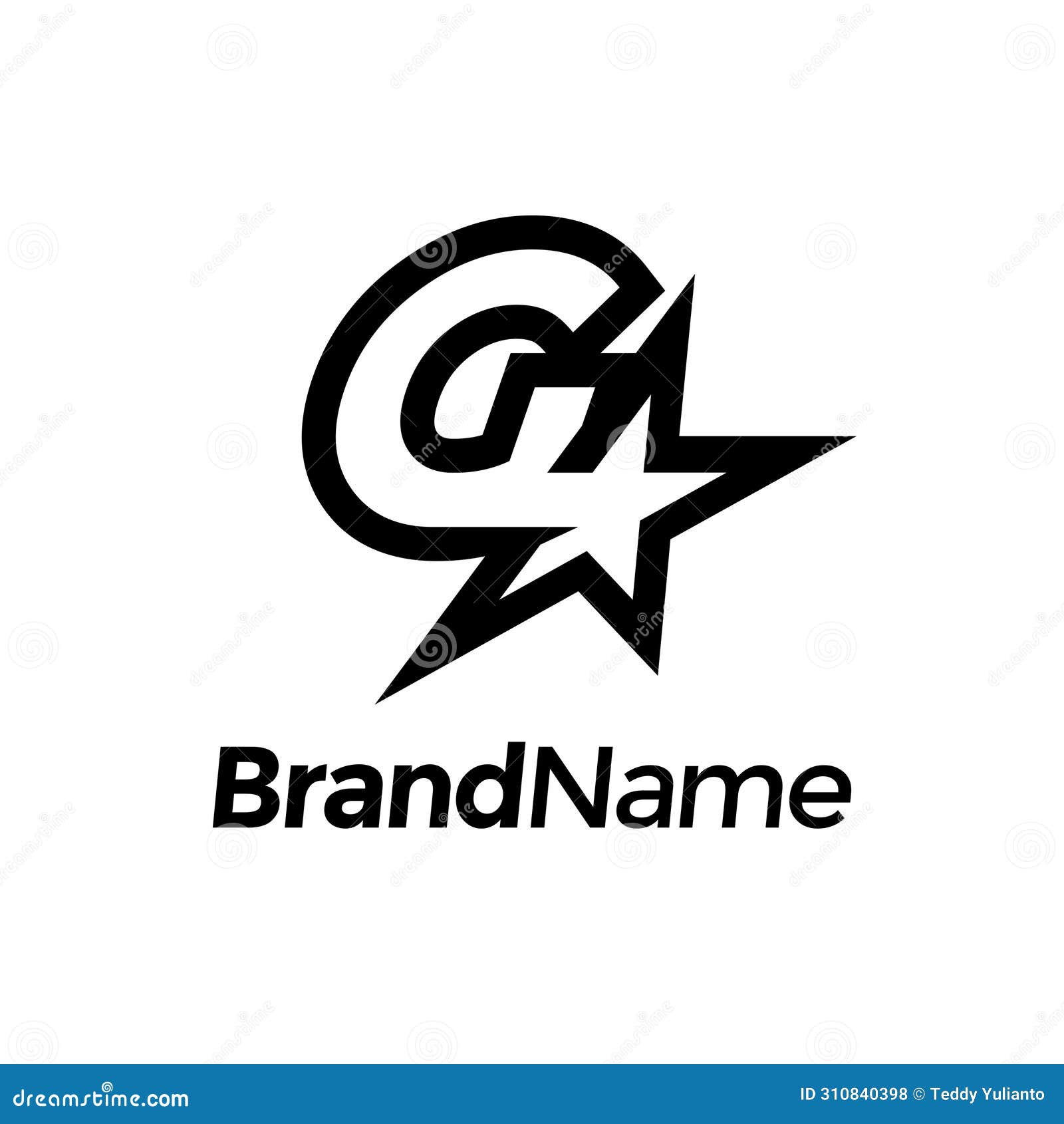 Modern and Stylist Initial G Star Logo Stock Vector - Illustration of ...