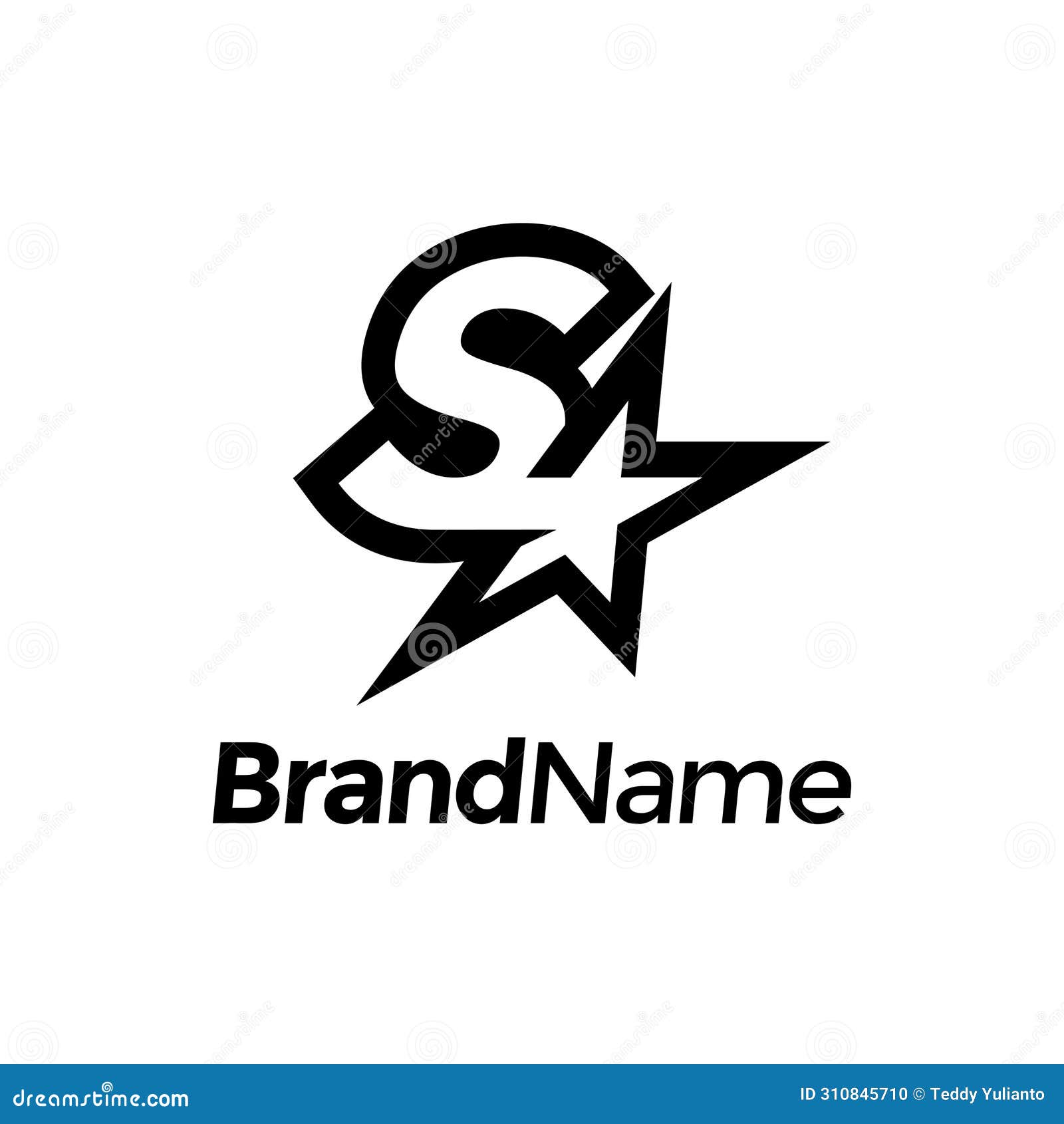 Modern and Stylist Initial S Star Logo Stock Vector - Illustration of ...
