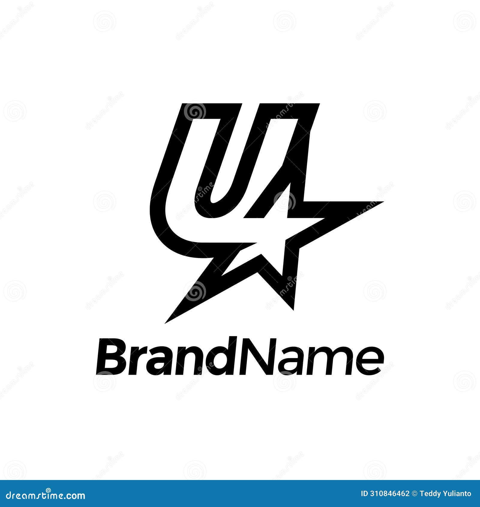 Modern and Stylist Initial U Star Logo Stock Vector - Illustration of ...