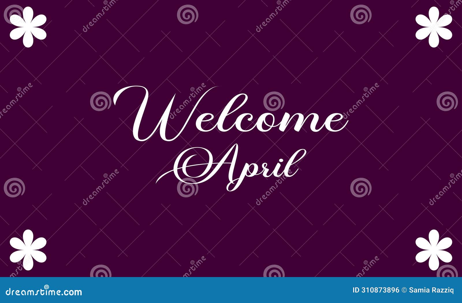 Welcome April Amazing Text Background Illustration Design Stock Vector ...