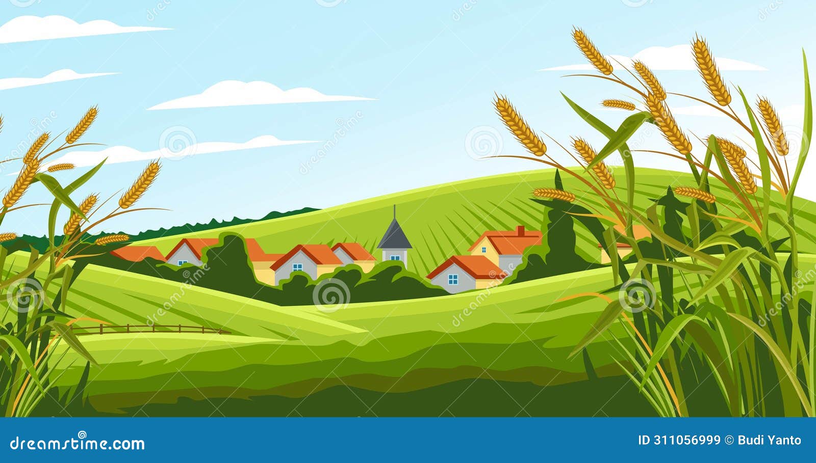 Rural Area Vector Illustration: Desert Valley Transformation ...
