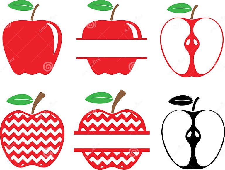 Apple, School Apple, Apple Monogram, Apple Cut File, Apple Clipart ...