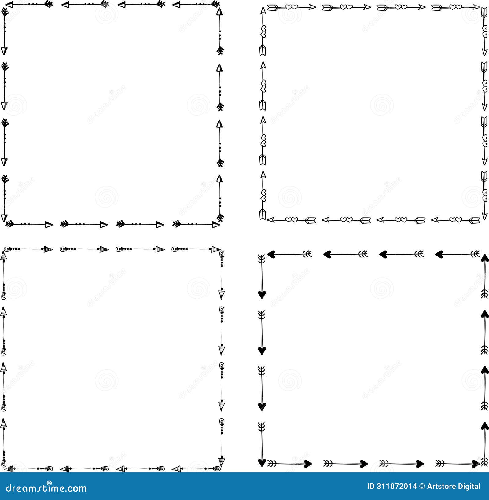 Arrows Frame, Square Arrows, Arrow Files Stock Vector - Illustration of ...