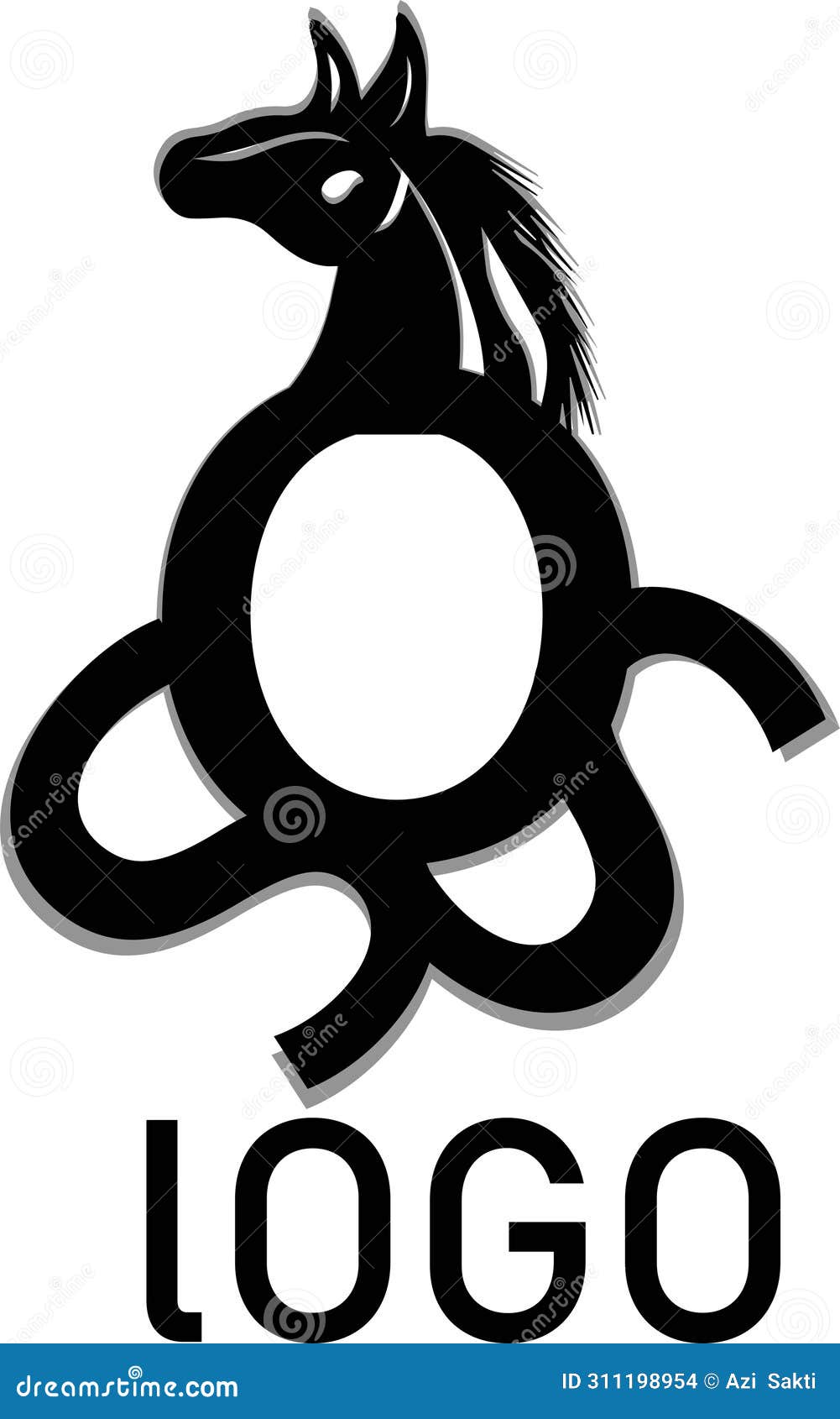 Fierce horse logo stock vector. Illustration of equestrian - 311198954