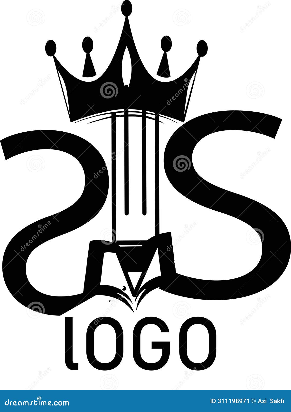 The SS Logo Symbolizes the World of Education Stock Vector ...