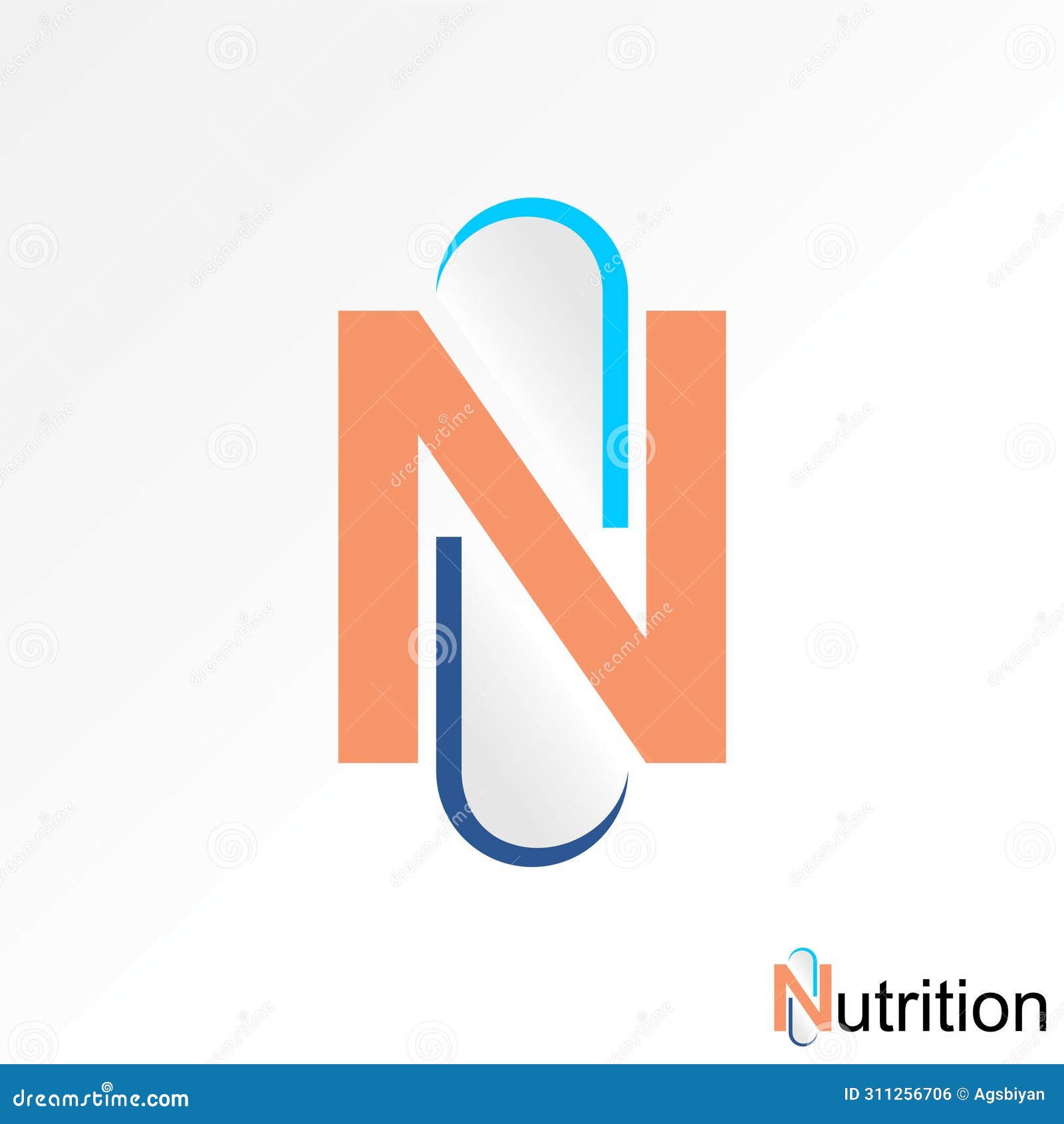 Unique 3D Pill Capsule Initial N Font. Related To Health Care Disease ...