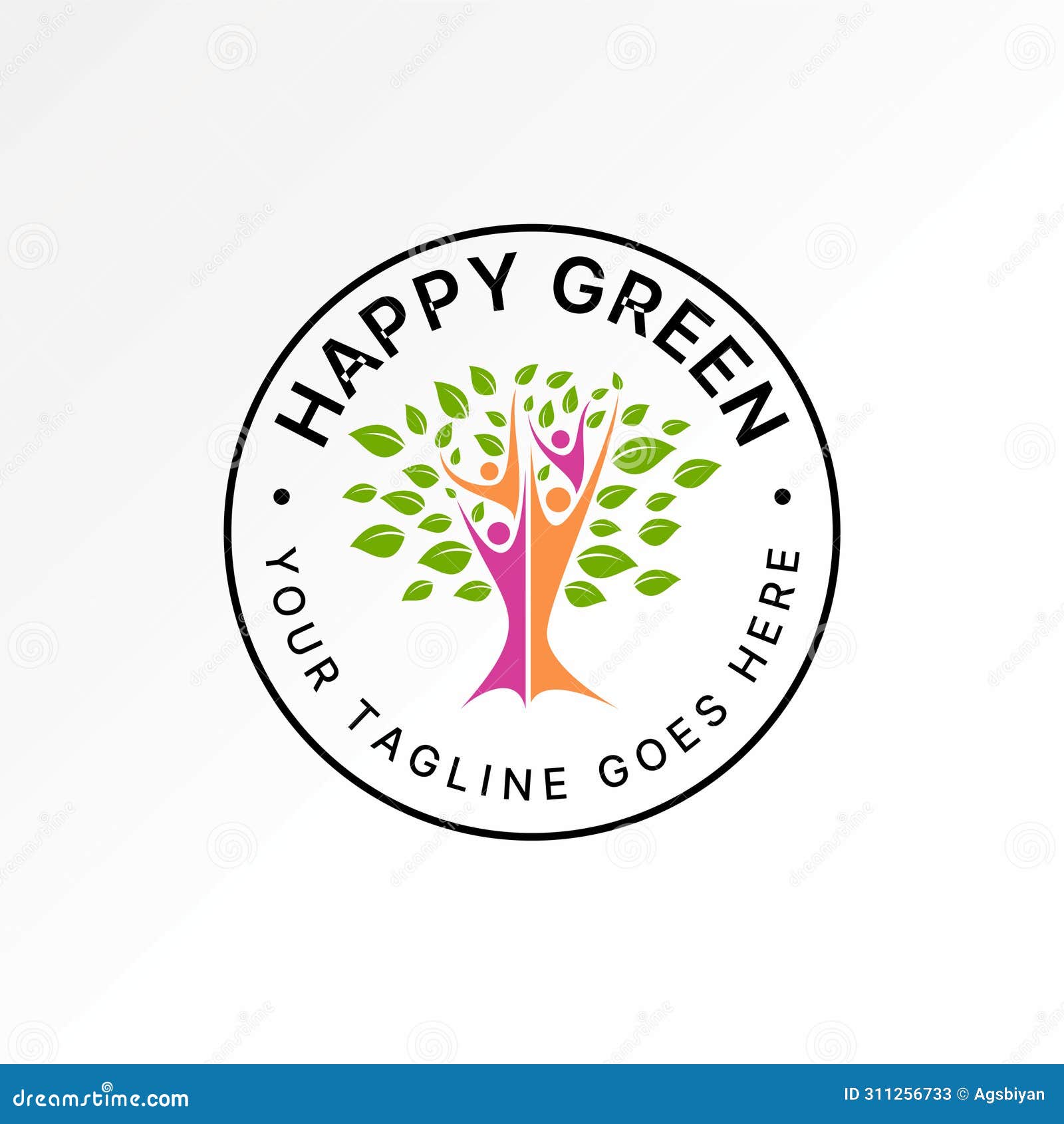 Unique Tree with 4 People Active Happy. Related To Health Care Disease ...