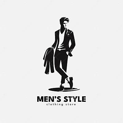 Men S Clothing Store Logo Template Stock Illustration - Illustration of ...