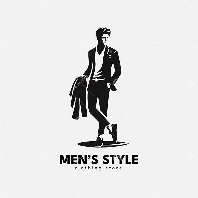 Men S Clothing Store Logo Template Stock Illustration - Illustration of ...