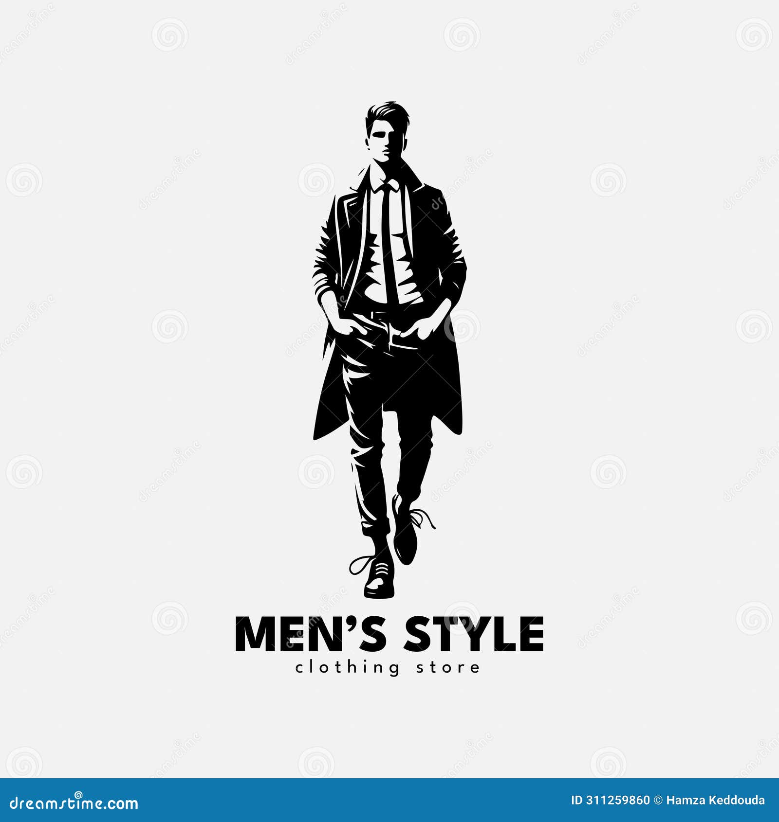 Men S Style Clothing Store Logo Template Design Stock Vector ...