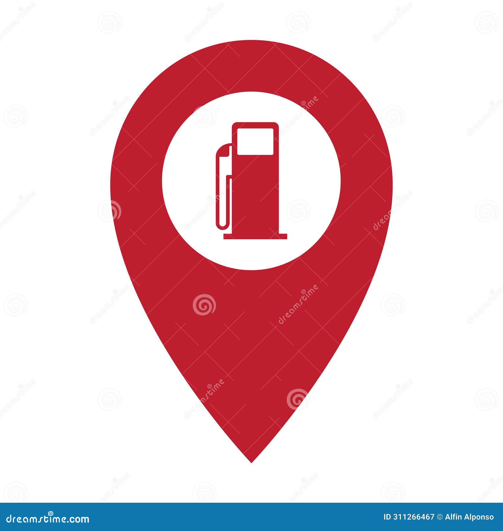 Red Petrol Station Location Pin Icon Stock Vector - Illustration of ...