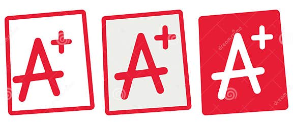 Grade a Plus Sign, Grading Sign of Students in the Educational System ...