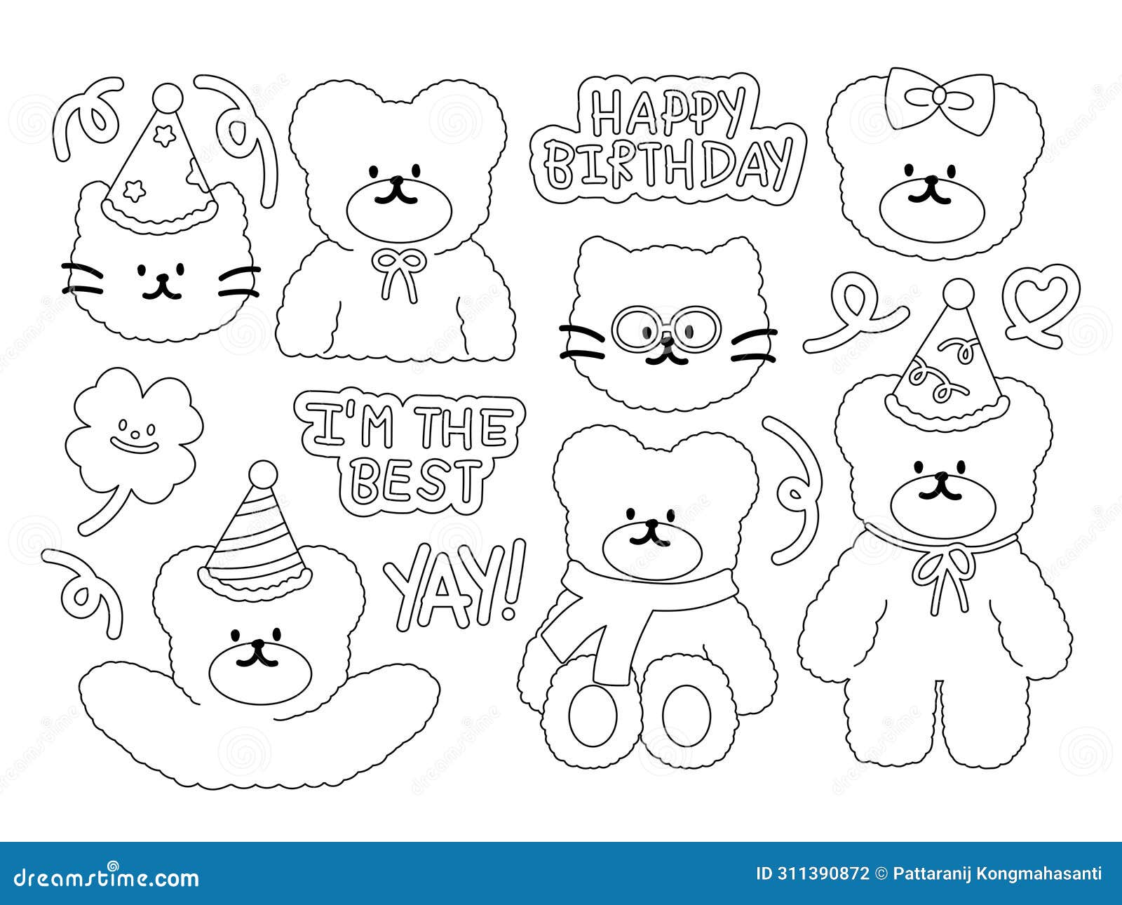 Toddlers Communication Skills Isolated Cartoon Vector Illustration Set ...