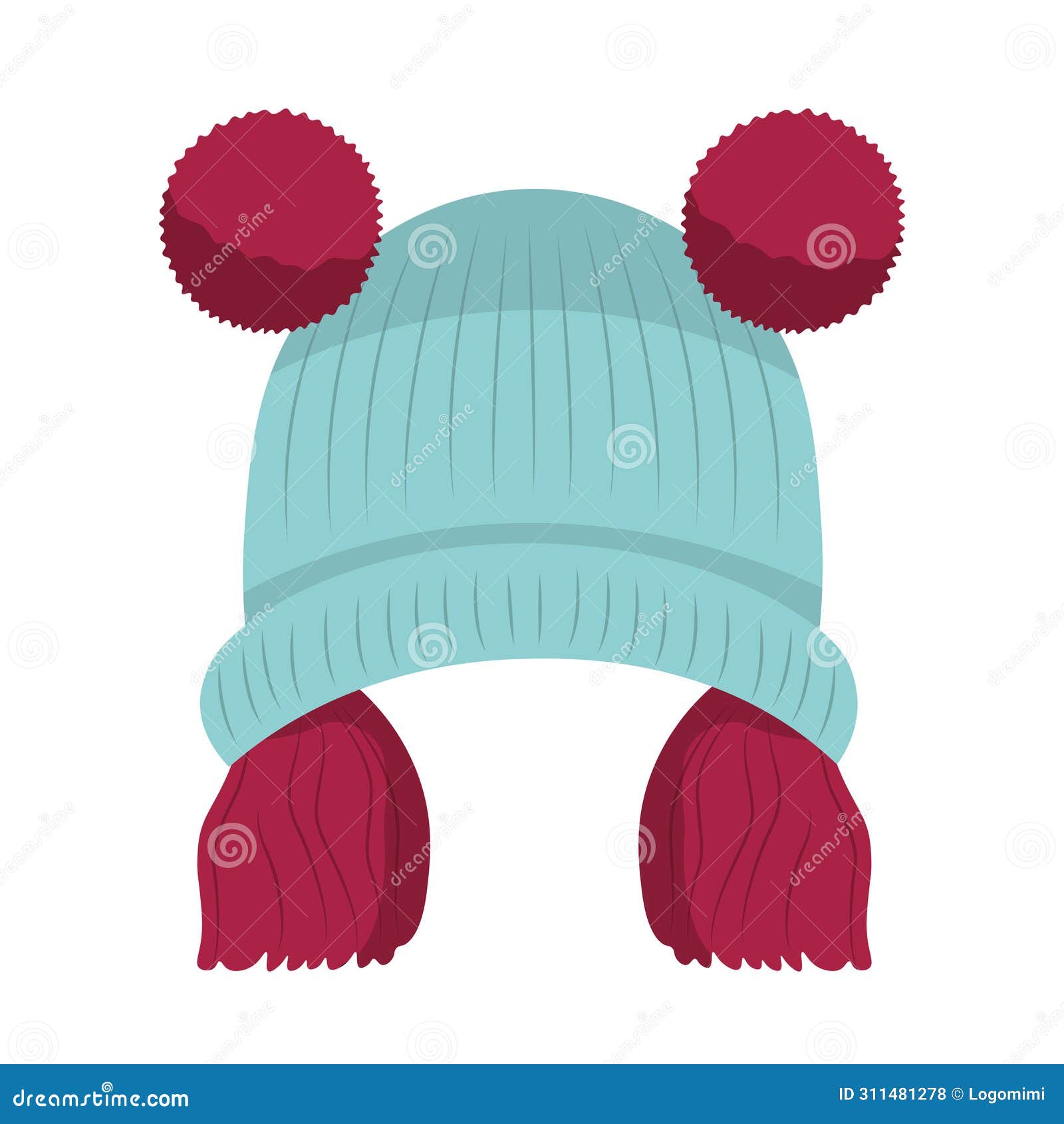 Unique Beanie Vector Image, Cute Winter Hat Illustration Stock Vector ...
