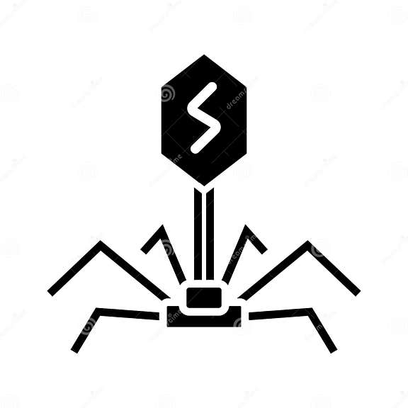 Bacteriophage, Bacteria Virus Infection Icon Vector Stock Vector ...