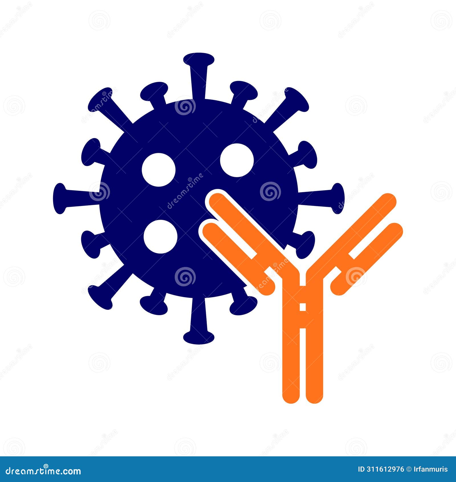 Coronavirus Antibody Icon Vector Stock Vector - Illustration of ...