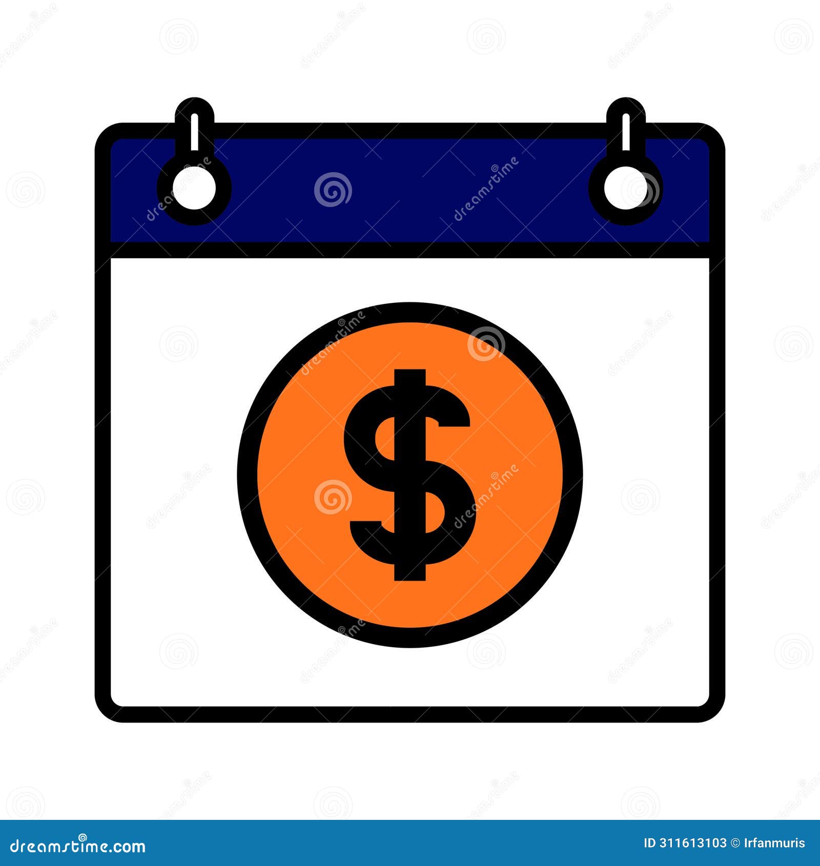 Calendar with Money, Illustration of Payment Date Stock Vector ...