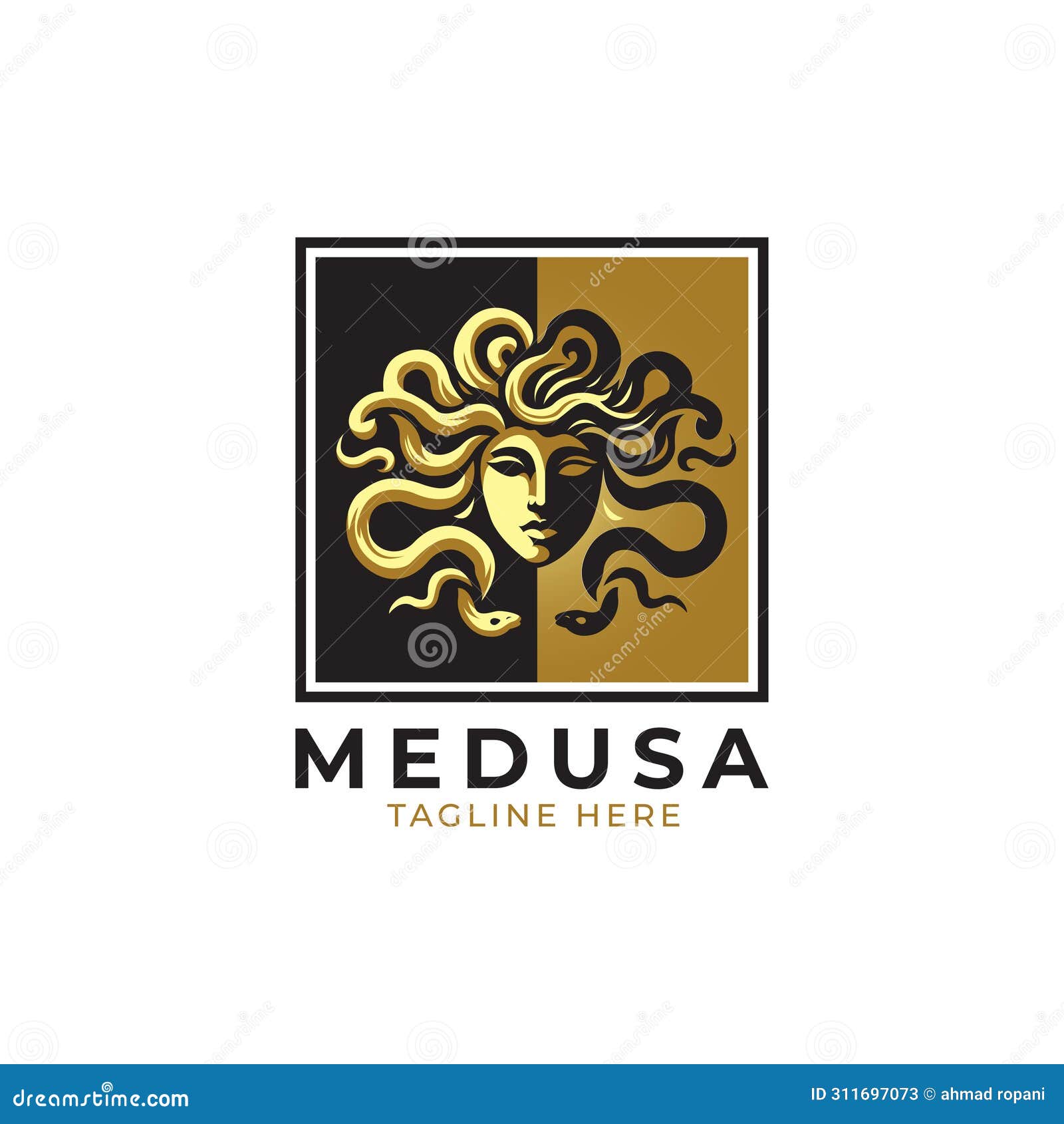 Medusa Head Logo Symbol Vector Illustration Stock Vector - Illustration ...