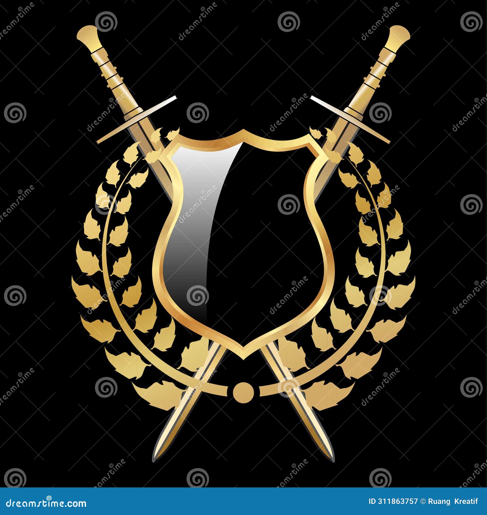 Shield Design Vector for Logo Emblem Stock Vector - Illustration of ...