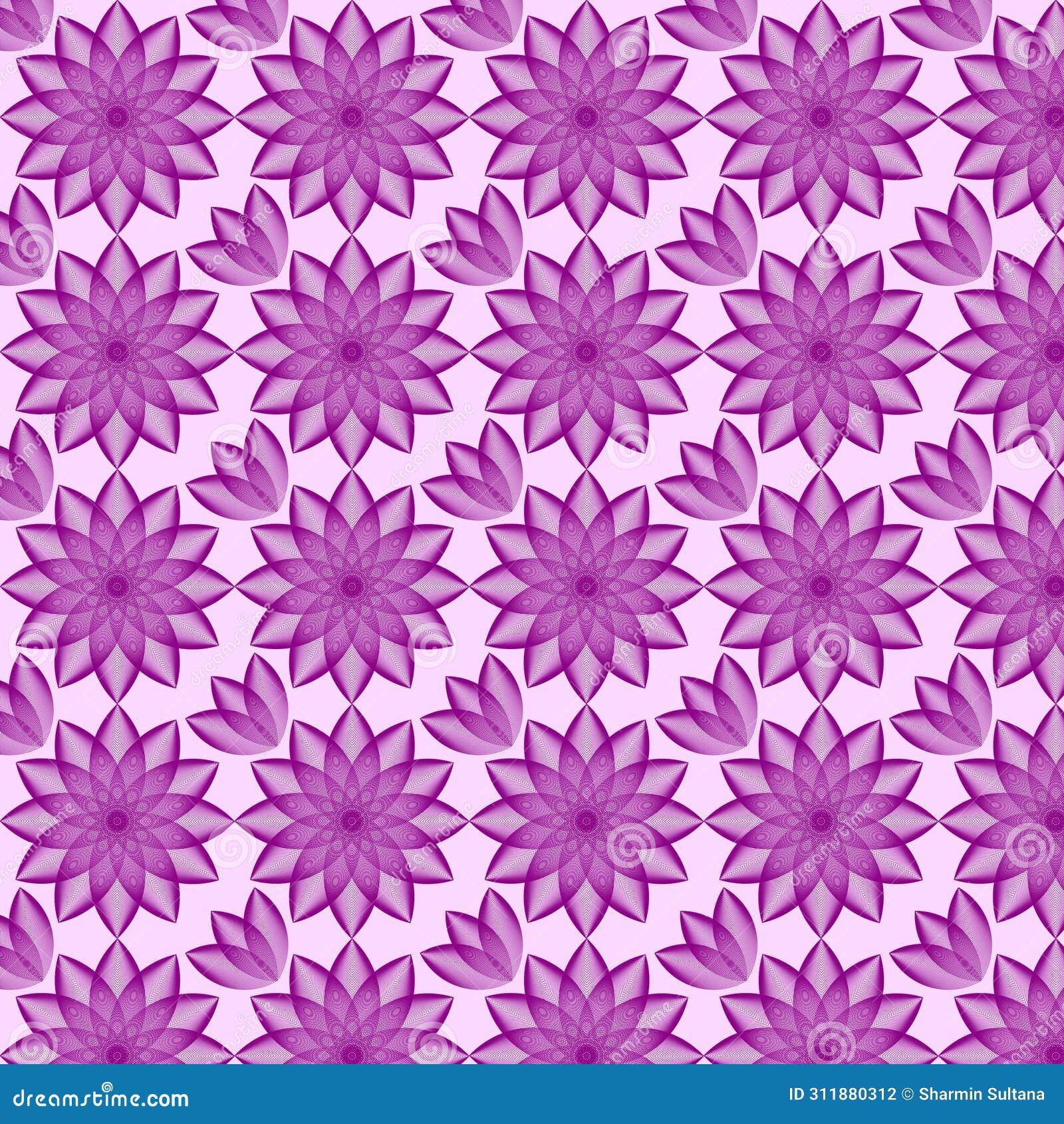 Elegant Seamless Geomatric Floral Pattern Vector Design. Stock Vector ...