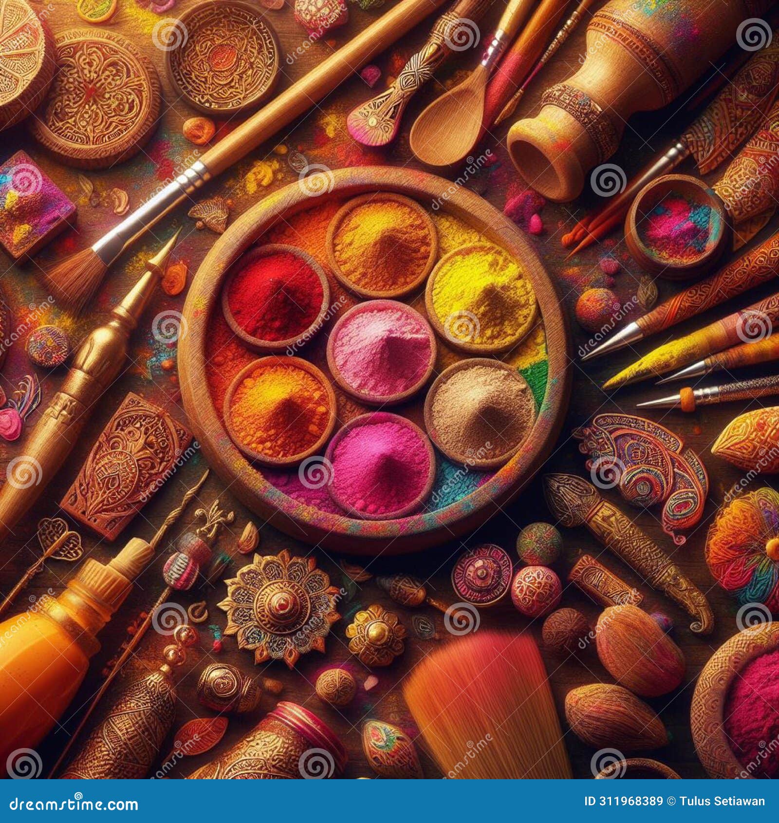 Macro Photography Vector Art Realistic Traditional Indian Happy Holi ...