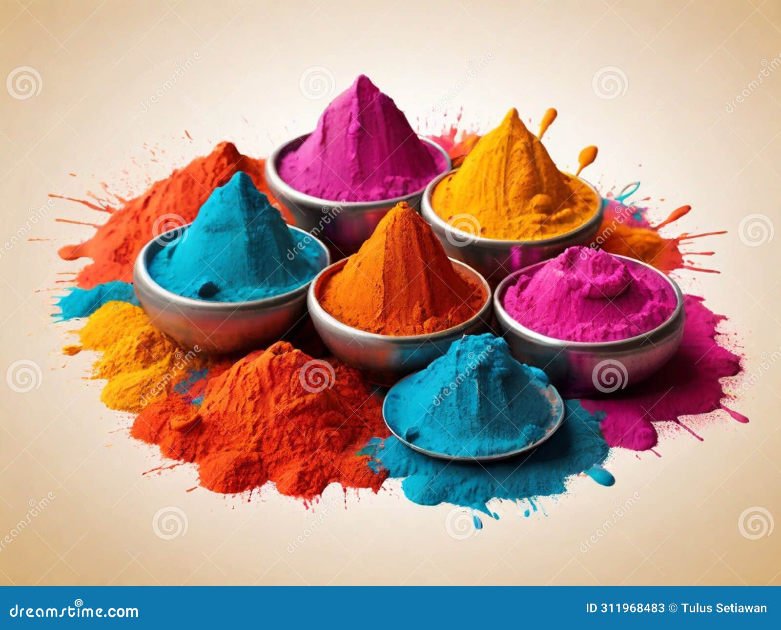 Macro Photography Vector Art Realistic Traditional Indian Happy Holi ...