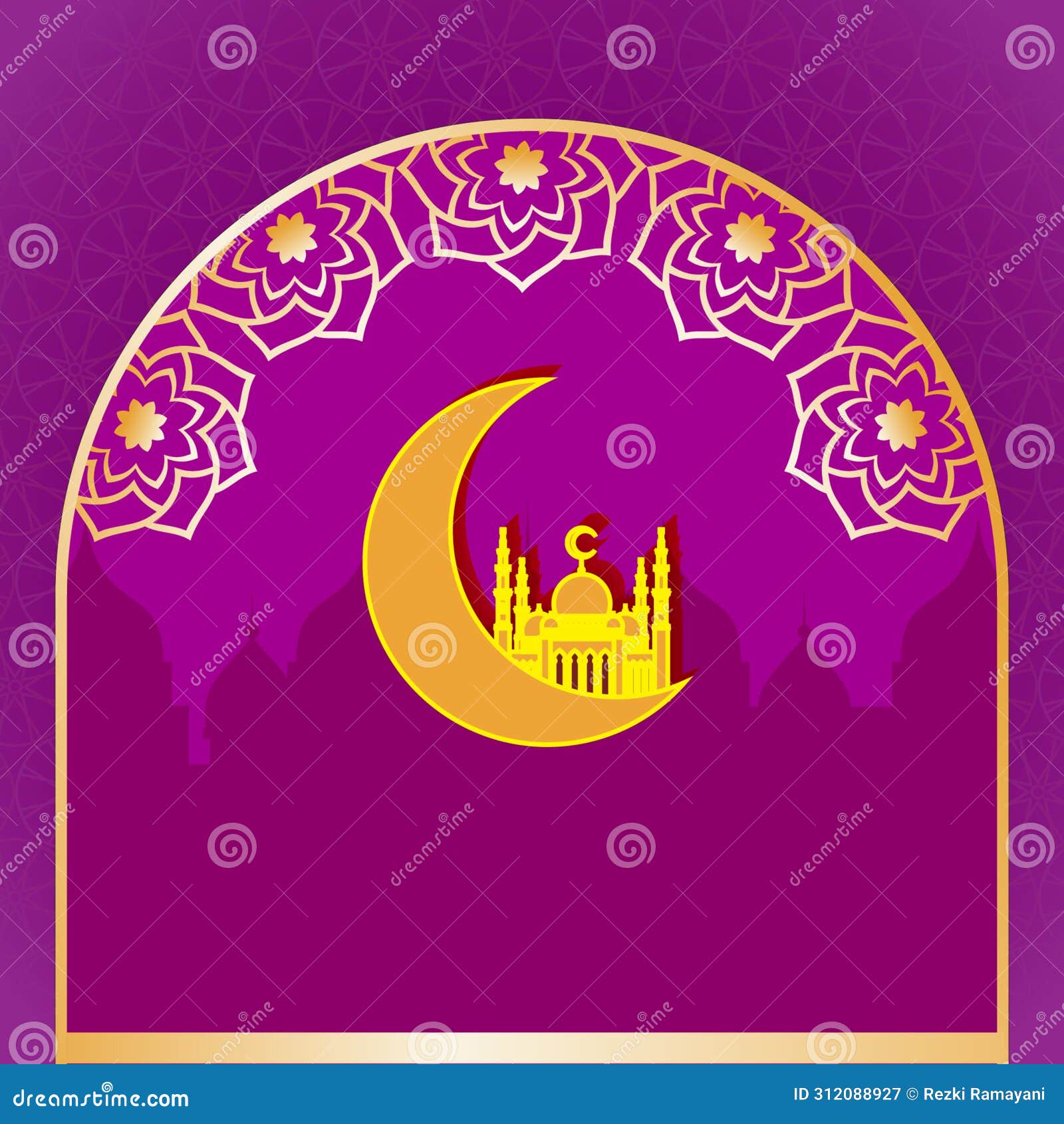 Paper Graphic of Islamic Crescent Moon Vector Stock Vector ...