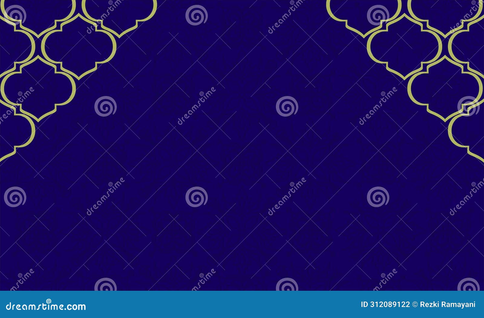Arabic Pattern on Blue Background, Islamic Background Stock Vector ...