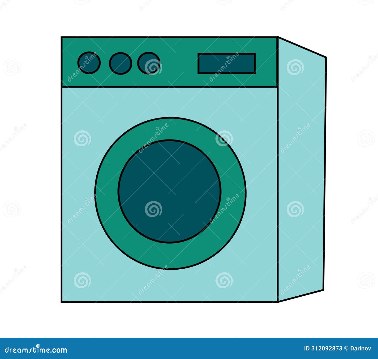 Cleaning Element. Laundry Appliance. Washing Machine. Vector Flat Illustration. Stock Vector ...