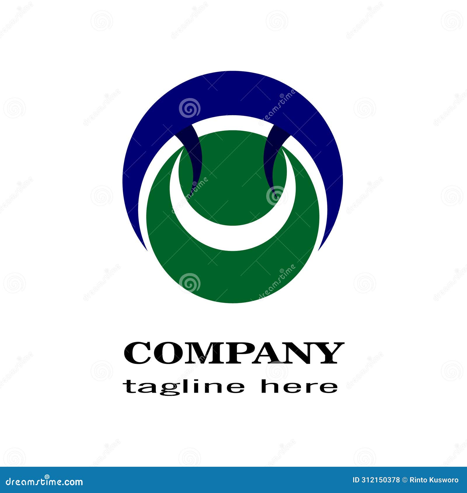 Abstract Metallic Gradient Blue Green Logo Design. Stock Vector ...