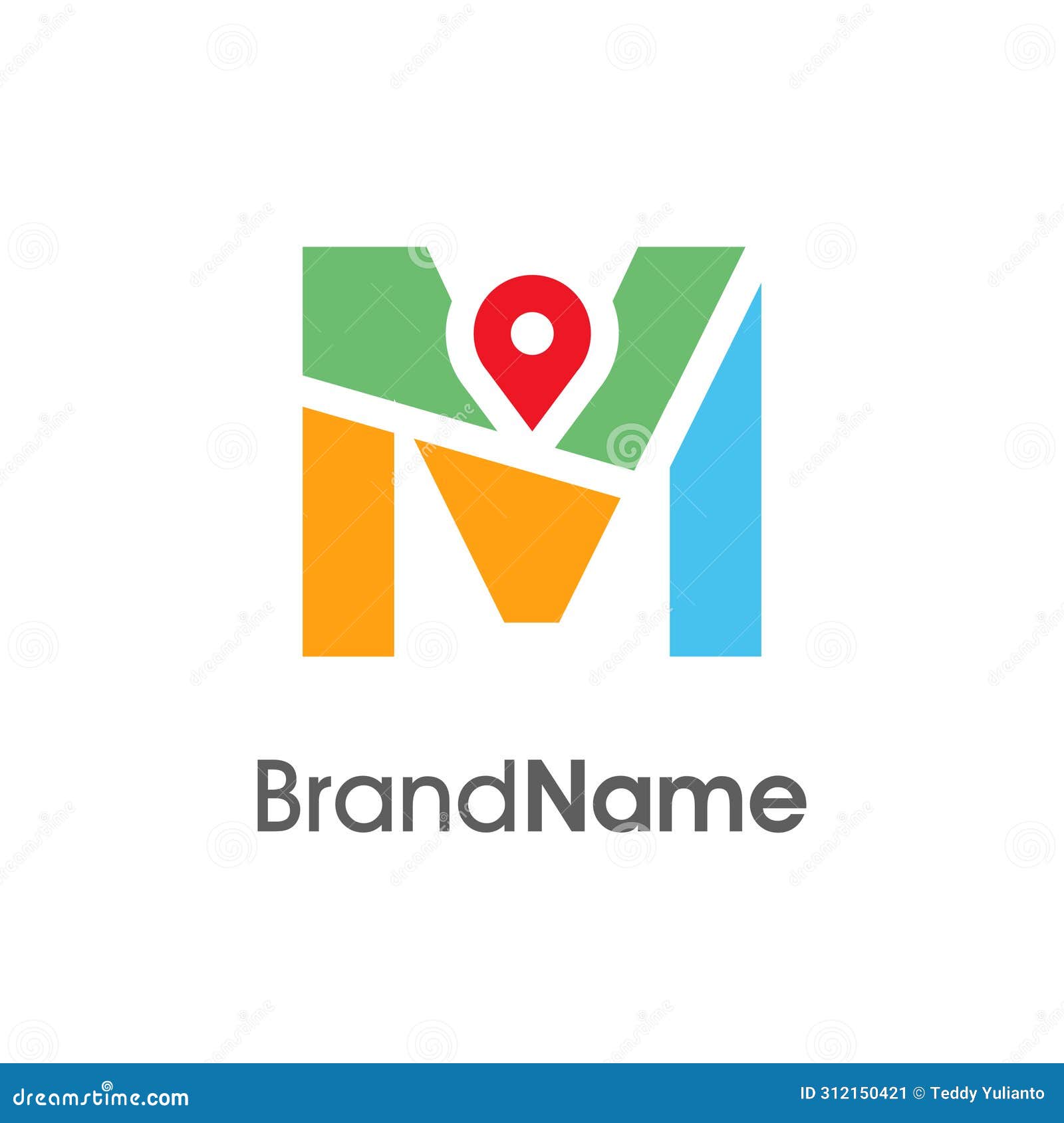 Modern Initial M Maps Location Logo Stock Vector - Illustration of ...