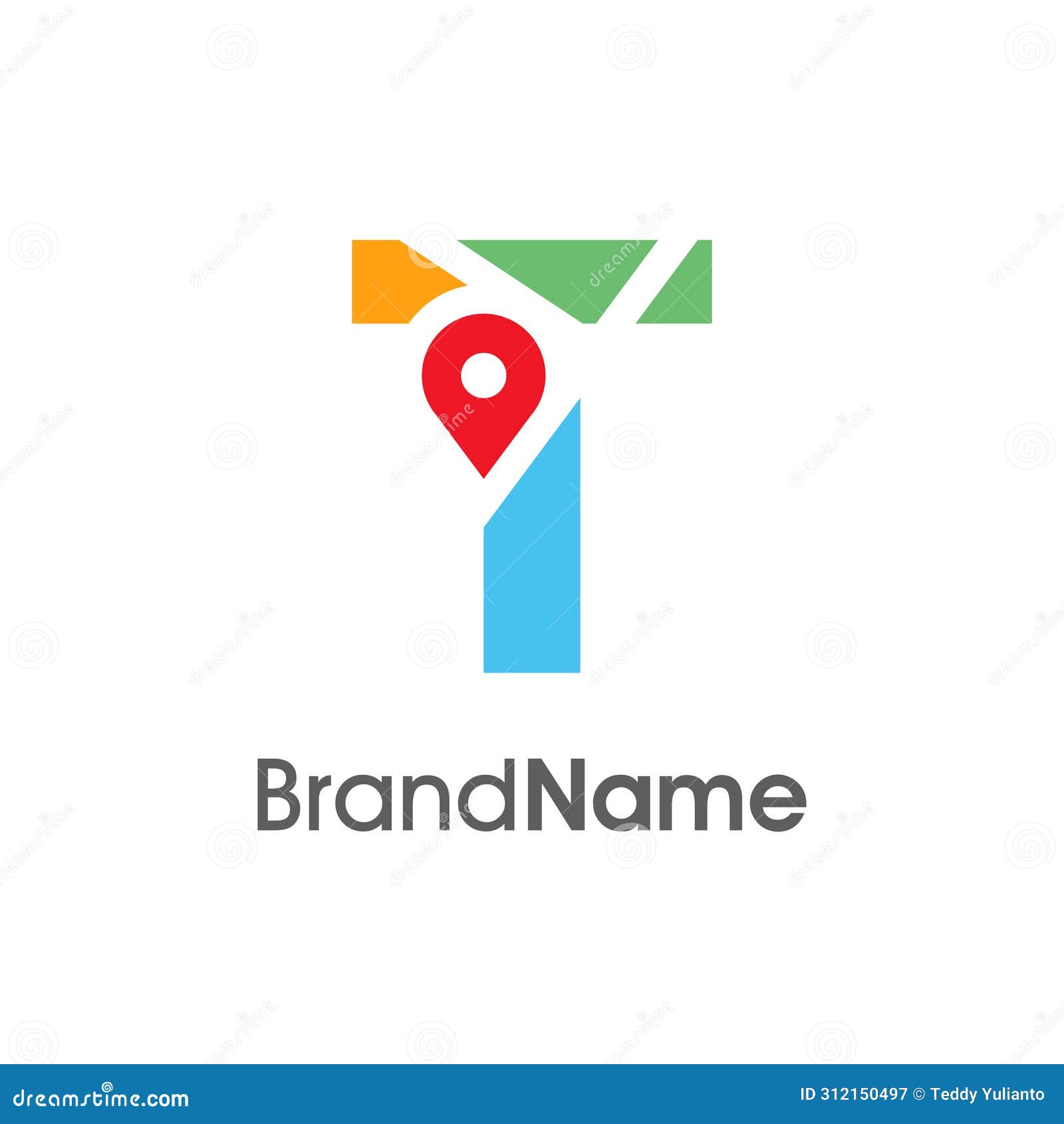 Modern Initial T Maps Location Logo Stock Vector - Illustration of ...