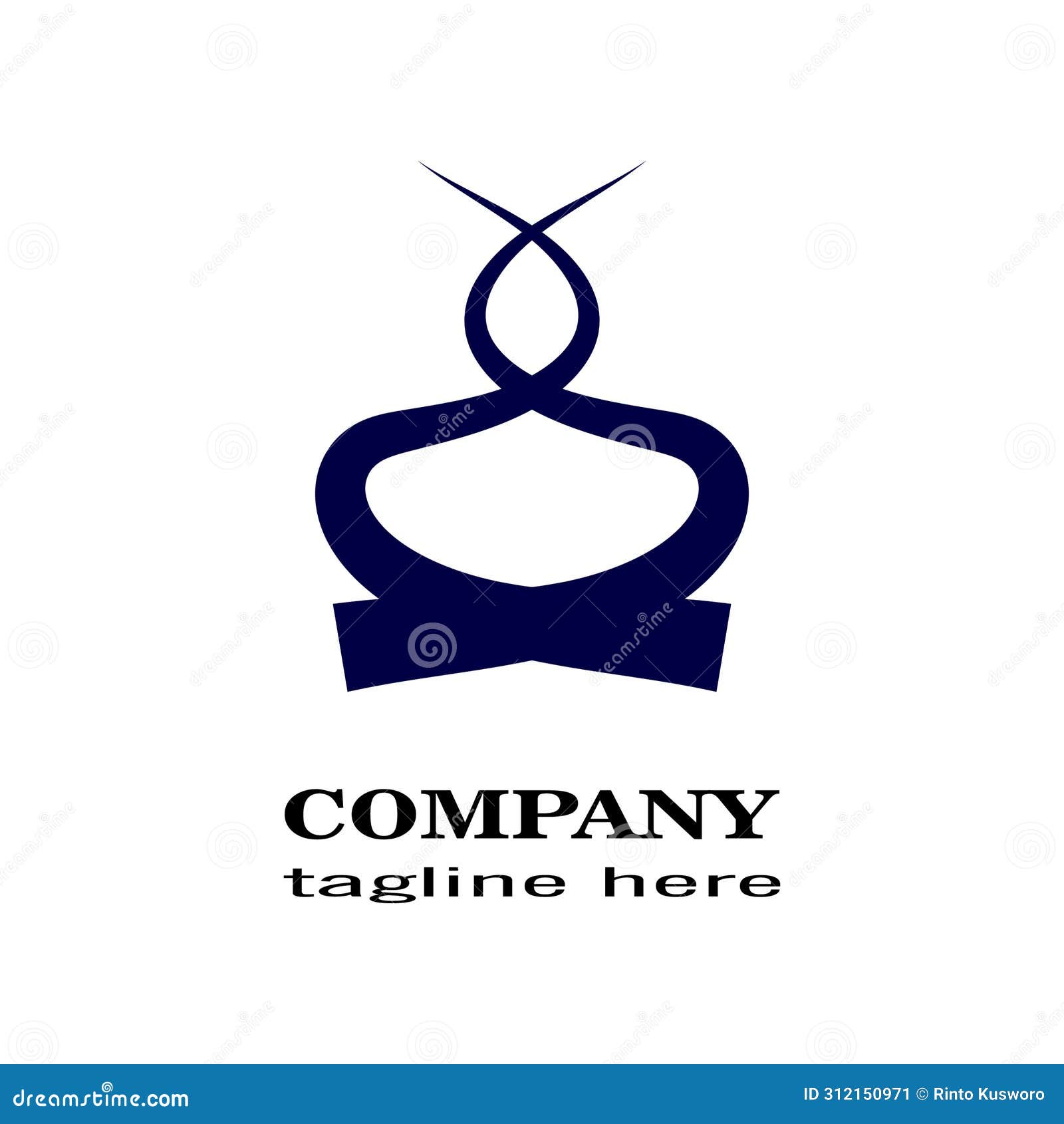 Blue line logo. color sign stock vector. Illustration of restaurant ...