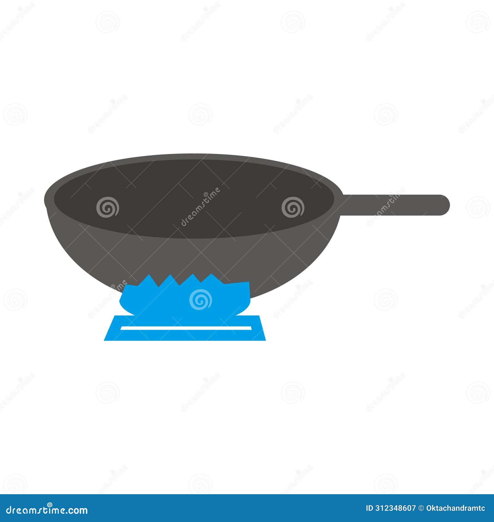 Frying Pan Icon. Kitchen Utensil and Cooking Theme. Isolated Design ...