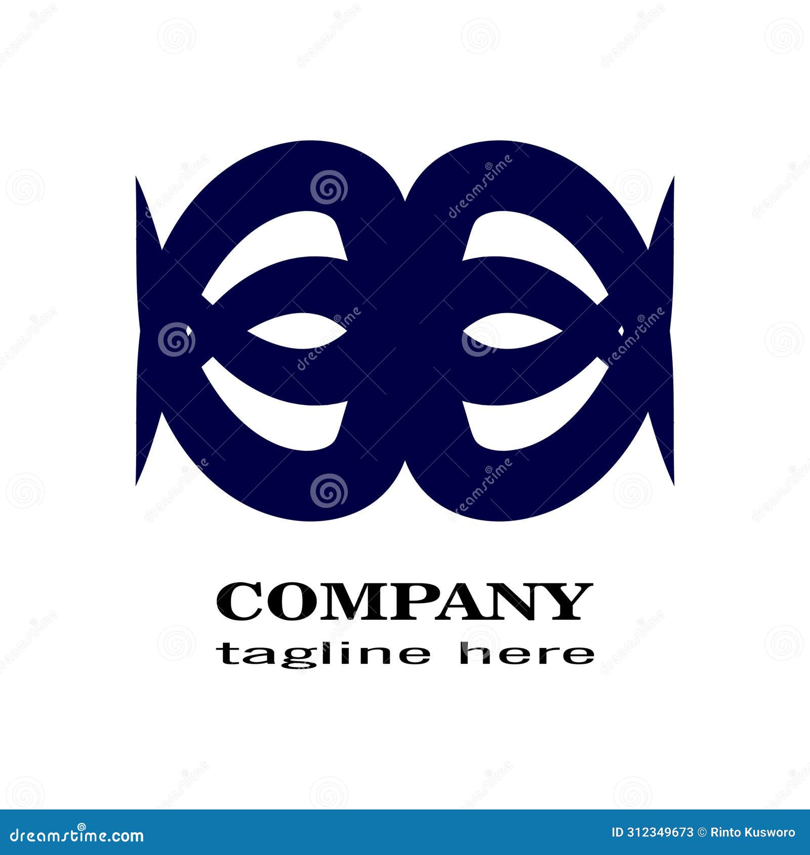 Blue Shape Unity Logo. Icon. Elegant Design Stock Vector - Illustration ...