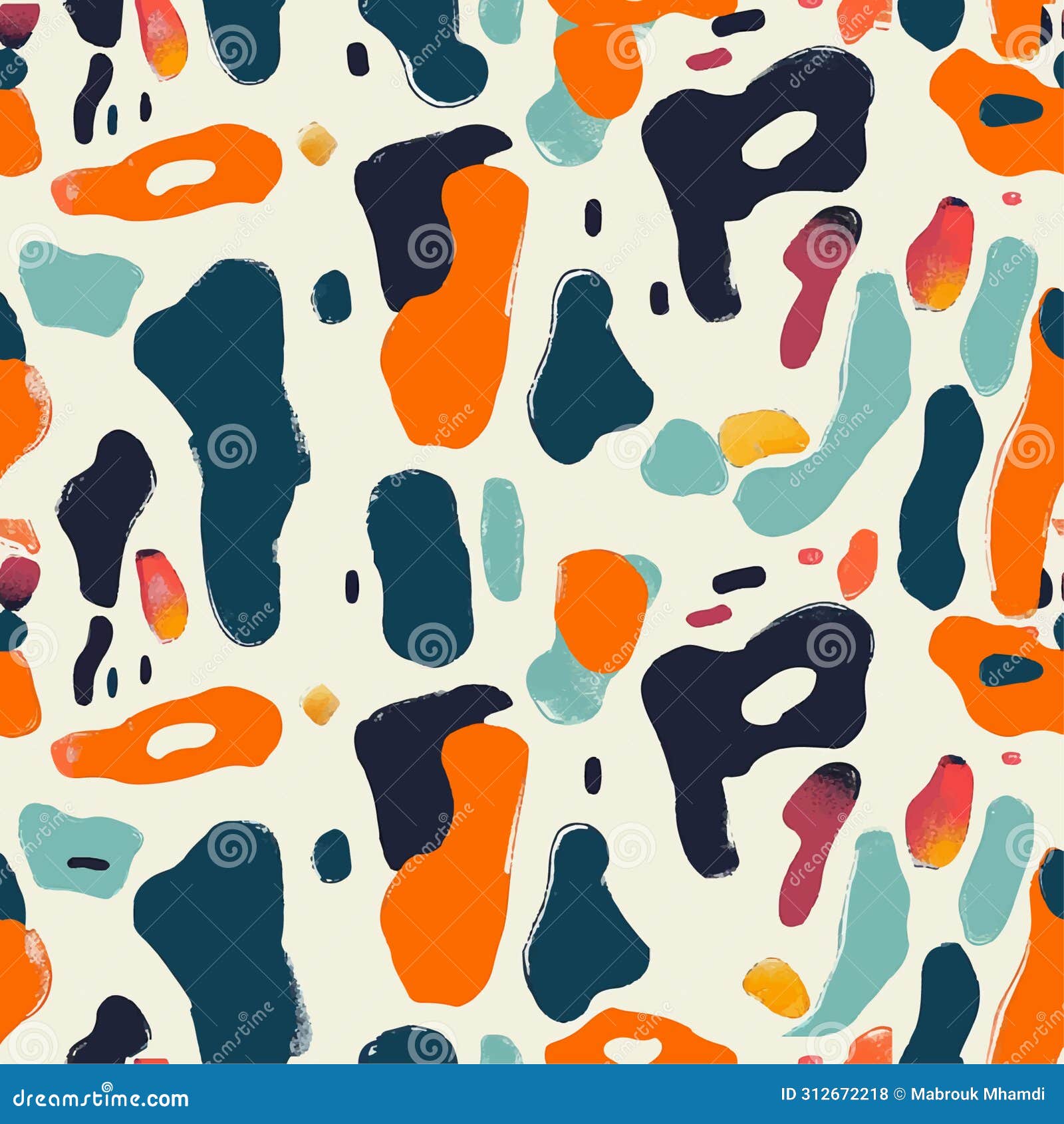 Abstract Organic Seamless Pattern Stock Vector - Illustration of unique ...