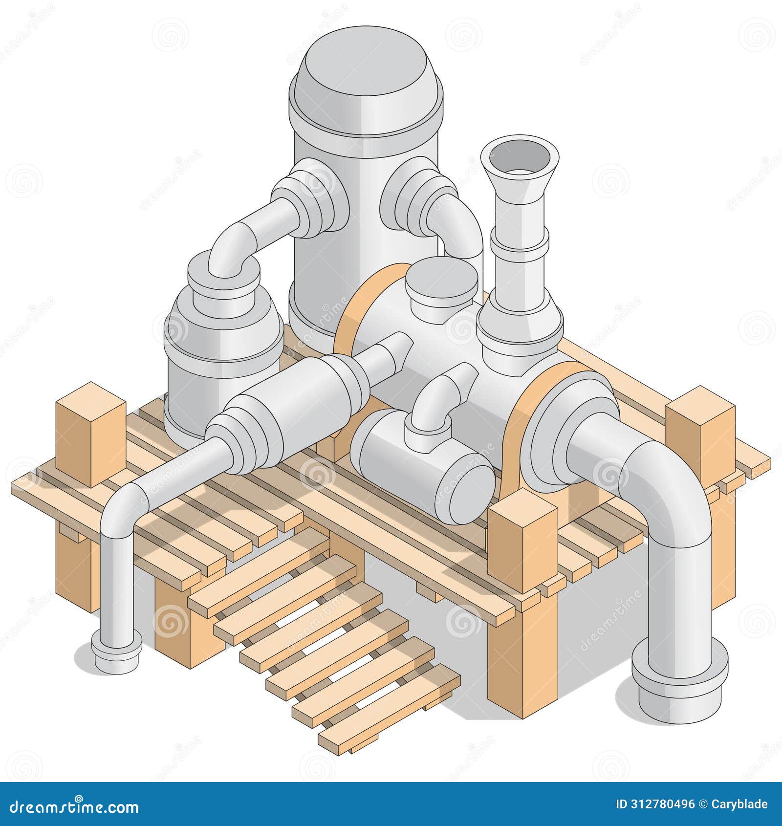 Factory. stock vector. Illustration of template, white - 312780496